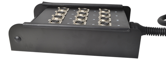 12 Input Stage Box Snake INPUTS Only Coded Flying Male XLRs 10m Lead ...