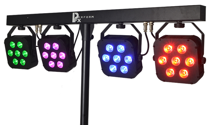 Stage Lighting Set with 8 PreWired LED Pars DMX Controller Stands ...