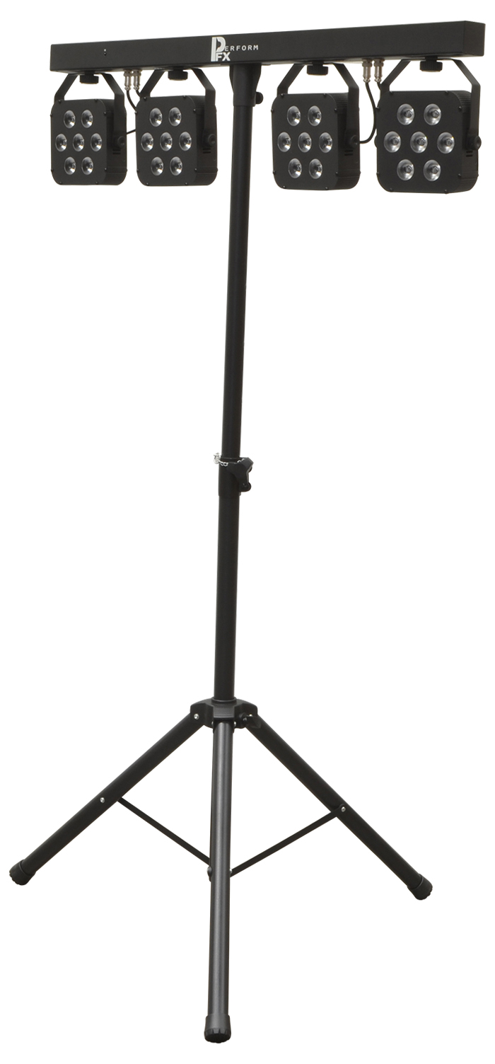 Stage Lighting Set with 8 PreWired LED Pars DMX Controller Stands ...
