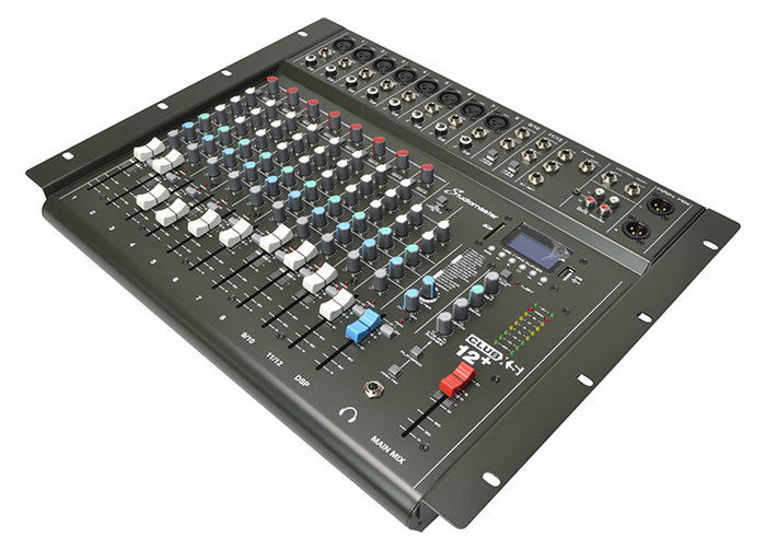 12 Channel PA Mixer with Effects Bluetooth - Mixing Desks
