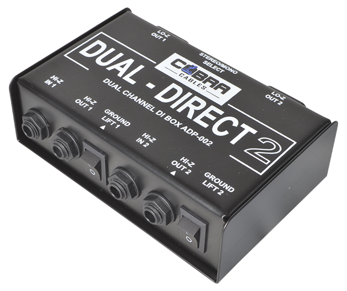Dual Passive DI Box HI/Lo Z Out Lo Z in XLR 63mm Jack Gnd Lift - DI ...