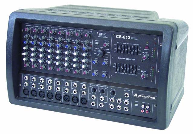 Omnitronic 8 Channel Mixer Combo Amplifier - Powered Mixers