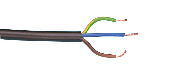 Power Cable 3 Core 100mm Black - Power Cable