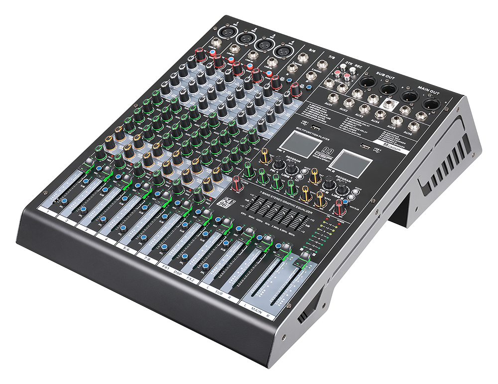 PA Audio Mixer 812 20 or 28 Mono Channels with Dual Effects and ...