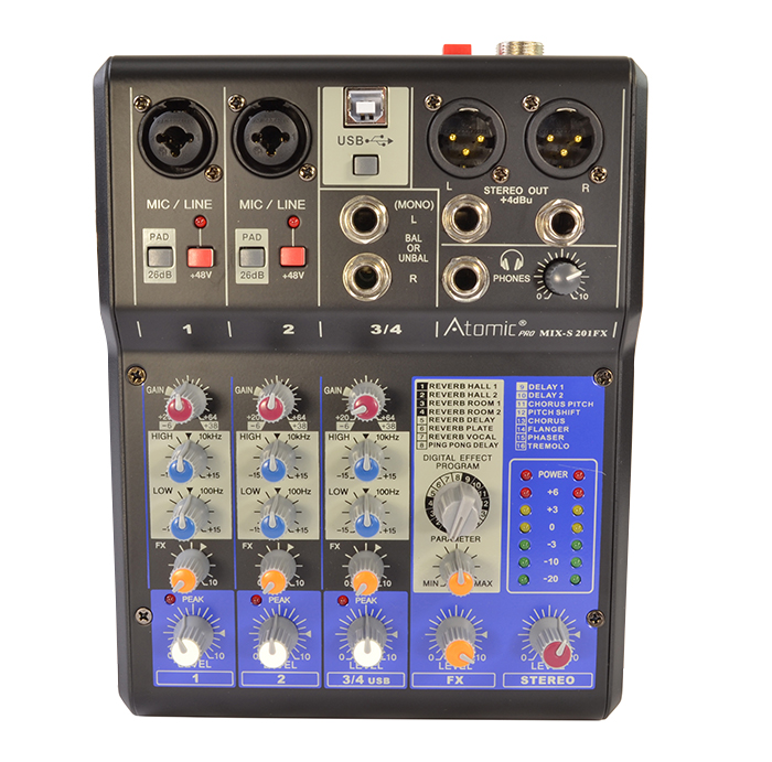 Compact 2 Mono 1 Stereo Channel Mixer - Mixing Desks