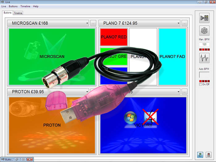 Sweetlight Cable DMX Software Interface - DMX Lighting Controllers